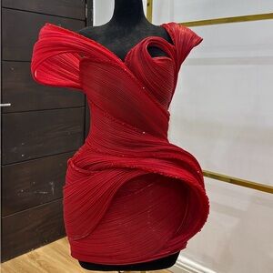 Dresses | Elegant Red Evening Dress Statement Piece Lagos Designer ...